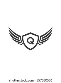 Letter Q Wing Logo Stock Vector (Royalty Free) 557580586