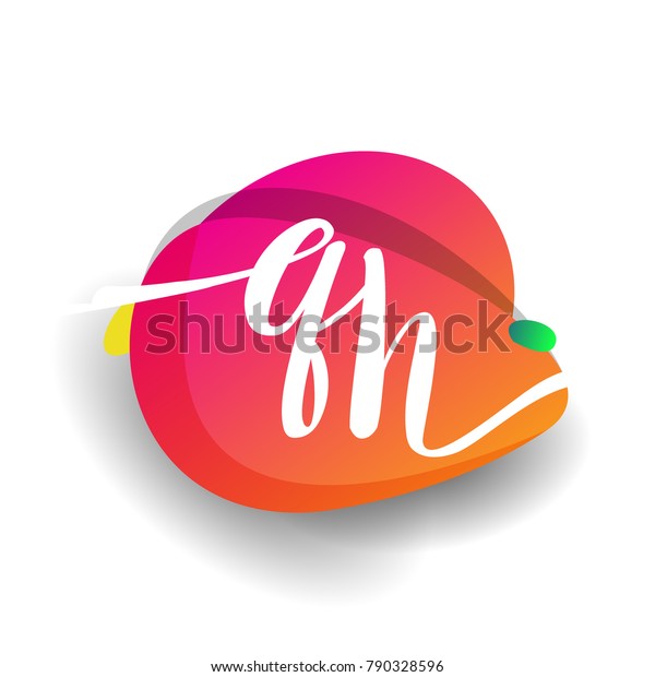 Letter Qh Logo Colorful Splash Background Stock Vector (Royalty Free ...