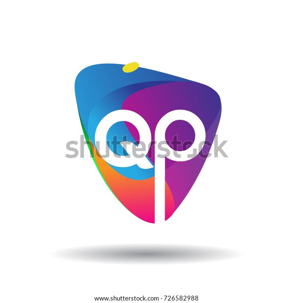 Letter Qp Logo Colorful Splash Background Stock Vector (Royalty Free ...