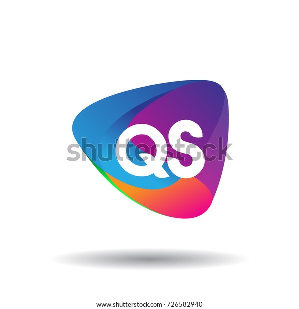 Letter Qs Logo Colorful Splash Background Stock Vector (Royalty Free ...