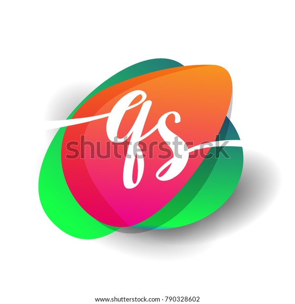 Letter Qs Logo Colorful Splash Background Stock Vector (Royalty Free ...