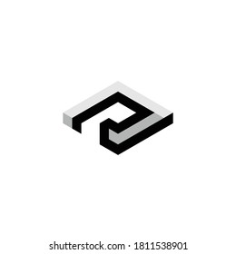 Letter R 3d Isometric Abstract Modern Stock Vector (Royalty Free ...