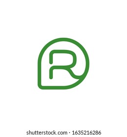 Letter R Abstract Leaf Logo Template Stock Vector (Royalty Free ...