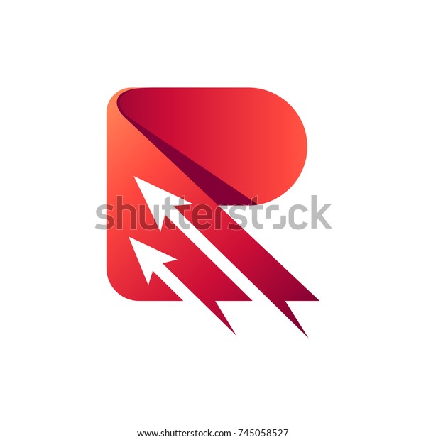 Letter R Arrow Logo Stock Vector (Royalty Free) 745058527 | Shutterstock