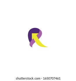 Letter R Arrow Logo Design Vector Stock Vector (Royalty Free) 1650707461