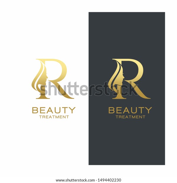 Letter R Beauty Logo Vector Template Stock Vector (Royalty Free) 1494402230