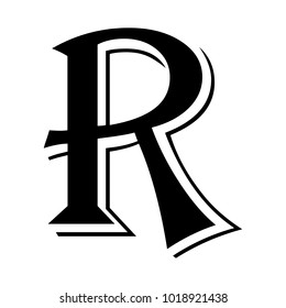 Letter R Black Stock Vector (Royalty Free) 1018921438 | Shutterstock