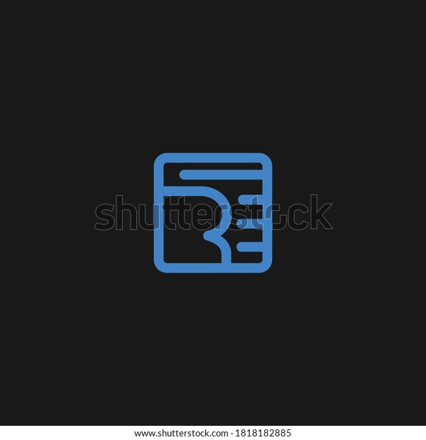 Letter R Book Logo Icon Template Stock Vector (Royalty Free) 1818182885 ...