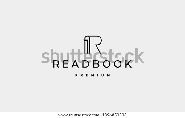 Letter R Book Read Logo Design Stock Vector (Royalty Free) 1896859396 ...