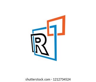 Letter R Box Logo Template Design Stock Vector (Royalty Free ...