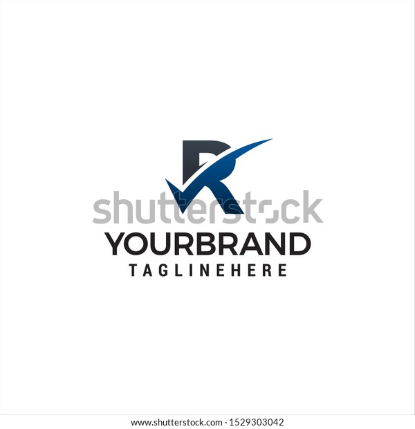 Letter R Checklist Logo Template Stock Vector (Royalty Free) 1529303042 ...