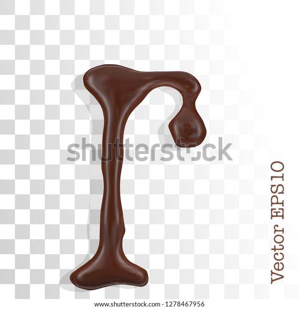 Letter R Chocolate Droplets Vector Eps Stock Vector (Royalty Free ...