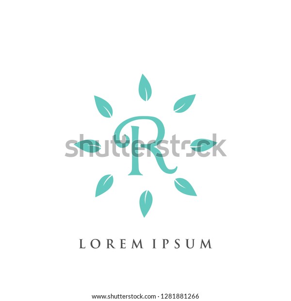 Letter R Circle Logo Design Template Stock Vector (Royalty Free ...