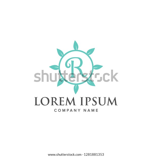 Letter R Circle Logo Design Template Stock Vector (Royalty Free ...