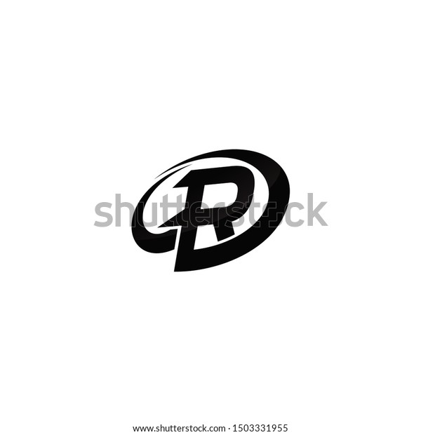 Letter R Circle Swoosh Shape Icon Stock Vector (Royalty Free) 1503331955