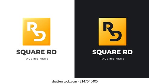 Letter R D Logo Design Square Stock Vector (Royalty Free) 2147545405 ...