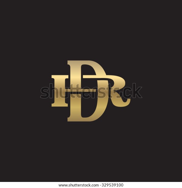 Letter R D Monogram Golden Logo: immagine vettoriale stock (royalty ...