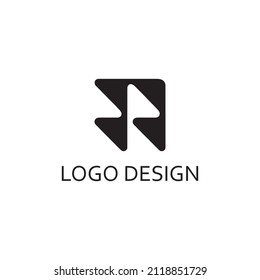 Letter R Double Logo Design Template Stock Vector (Royalty Free) 2118851729