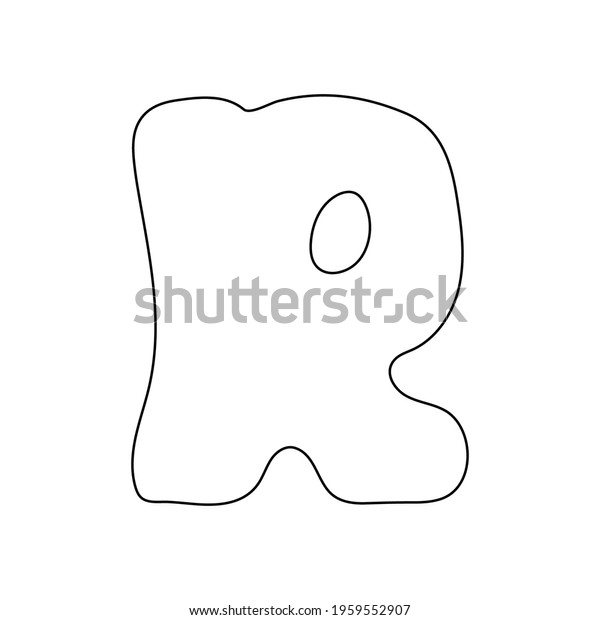 Letter R Drawing Vector Illustration Stock Vector (Royalty Free ...