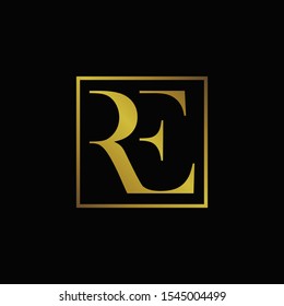 Vektor Stok Letter R E Logo Vector (Tanpa Royalti) 1545004499 ...