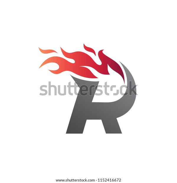 Letter R Fire Logo Template Stock Vector (Royalty Free) 1152416672