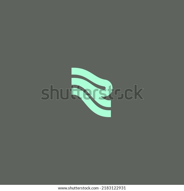 Letter R Flag Logo Design Template Stock Vector (Royalty Free ...