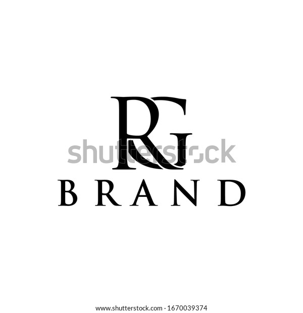 Letter R G Logo Design Concept Stock Vector (Royalty Free) 1670039374 ...