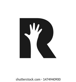 Letter R Hand Logo Design Template Stock Vector (Royalty Free) 1474940900