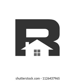 Letter R Home Symbol Vector Logo Stock Vector (Royalty Free) 1126437965 ...
