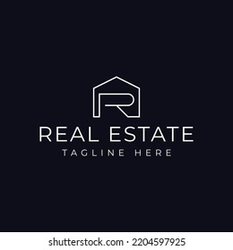 Letter R House Vector Logo Design Stock Vector (Royalty Free ...