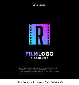 Letter R Initial Logo Cinema Film Stock Vector (Royalty Free ...