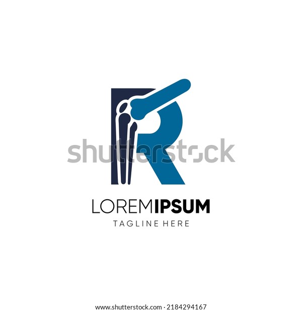 Letter R Knee Joint Bone Logo: เวกเตอร์สต็อก (ปลอดค่าลิขสิทธิ์ ...