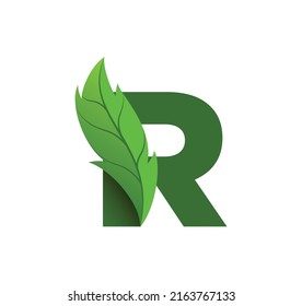 Letter R Leaf Logo Design Vector Stock Vector (Royalty Free) 2163767133 ...