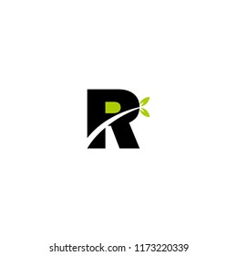 Letter R Leaf Logo Vector Stock Vector (Royalty Free) 1173220339 ...