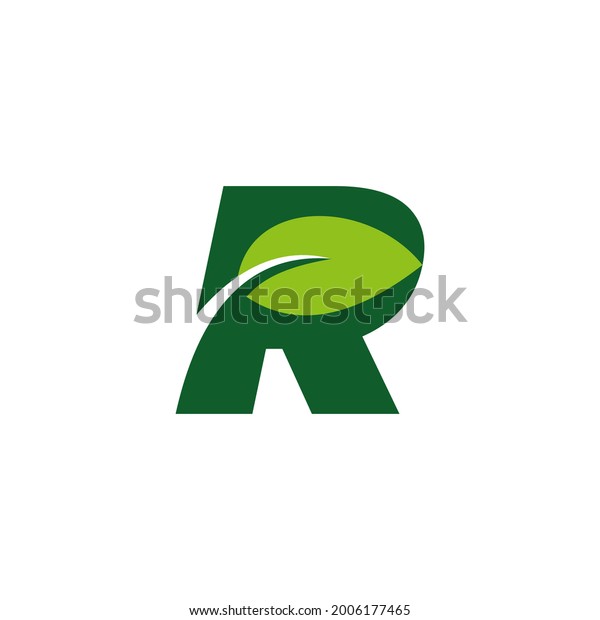 Letter R Leaves Logo Design Inspiration Stock Vector (Royalty Free ...
