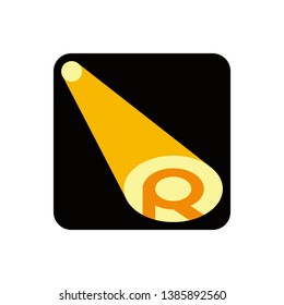 Letter R Light Effects Logo Vector Stock Vector (Royalty Free ...