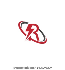 Letter R Lighting Logo Template Stock Vector (Royalty Free) 1405293209 ...