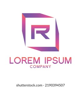 Letter R Line Logo Designcreative Minimal Stock Vector (Royalty Free ...