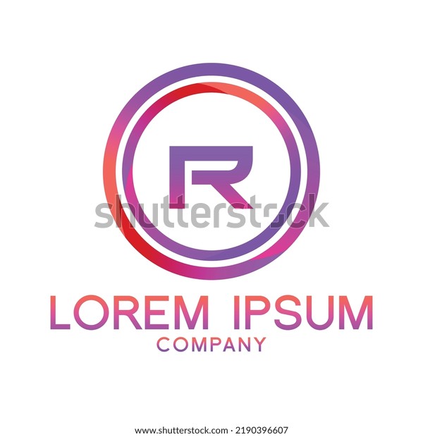 Letter R Line Logo Designcreative Minimal Stock Vector (Royalty Free ...