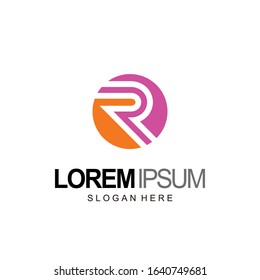 Letter R Logo Circle Design Stock Vector (Royalty Free) 1640749681 ...