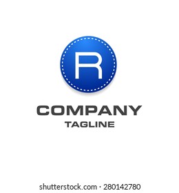 Letter R Logo Creative Blue Fasihon Stock Vector (Royalty Free ...