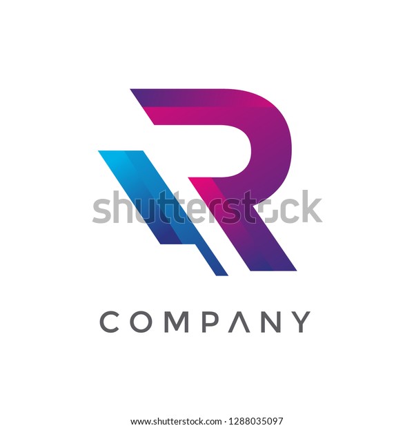 Letter R Logo Design, Modern R log design template
