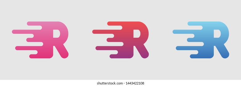 Letter R Speed Racing Logo Design Stock Vector (Royalty Free) 548104759