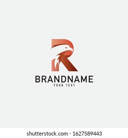 Letter R Logo Eagle Design Combination Stock Vector (Royalty Free ...
