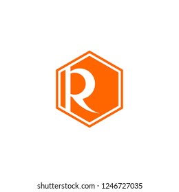 Letter R Logo Hexagon Concept Stock Vector (Royalty Free) 1246727035 ...