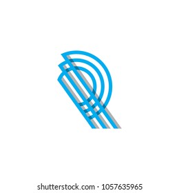 Letter R Logo Template Line Art Stock Vector (Royalty Free) 1057635965 ...