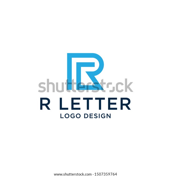 Letter R Logo White Background Stock Vector (Royalty Free) 1507359764 ...