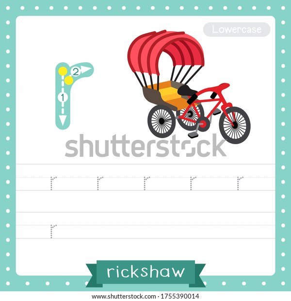 Letter R Lowercase Cute Children Colorful Stock Vector (Royalty Free ...