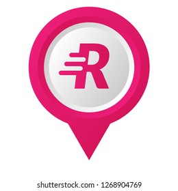 Letter R Map Pin Logo Concept Stock Vector (Royalty Free) 1268904769 ...