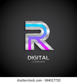 Letter R Logo Template Gradients Style Stock Vector (Royalty Free ...